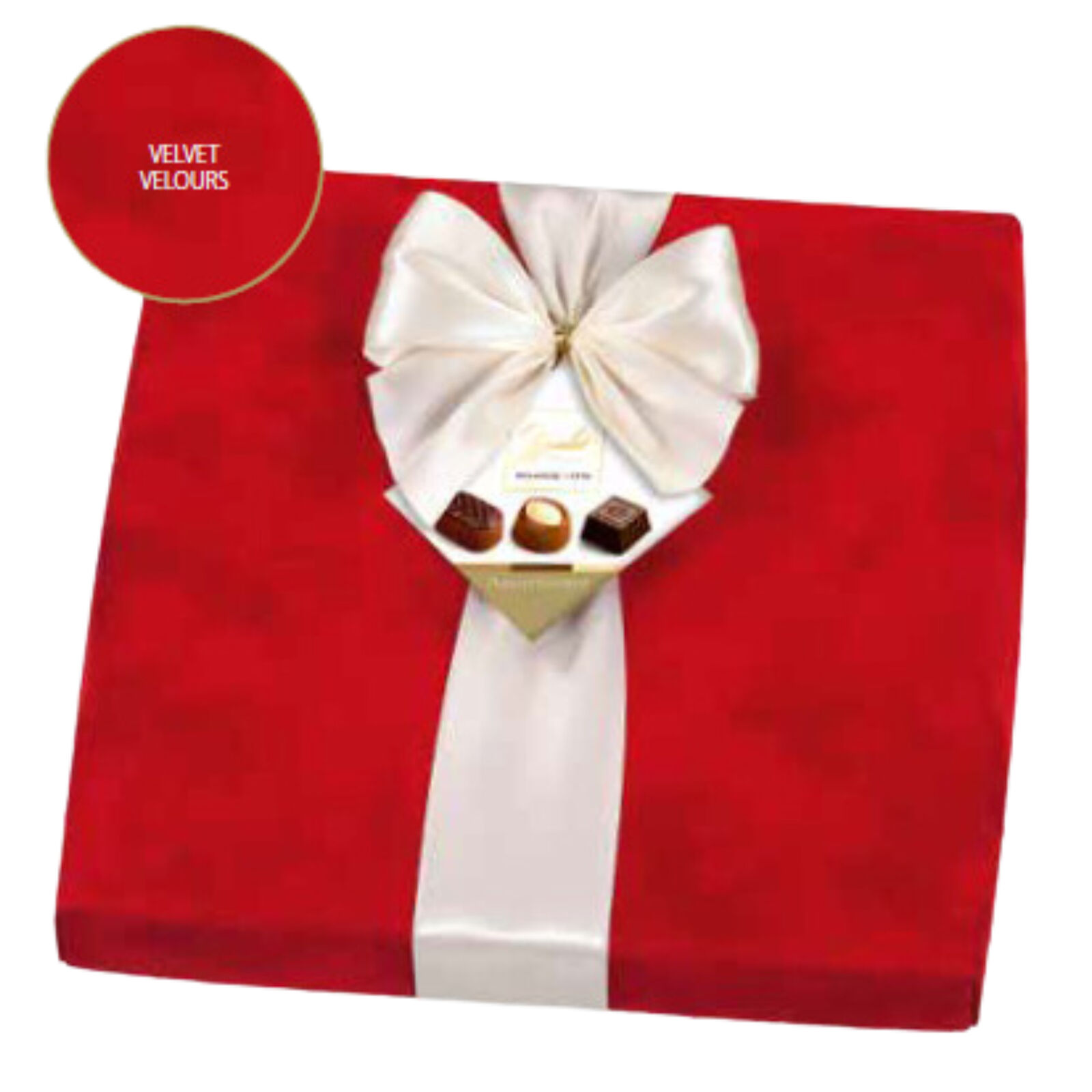Velvet Choc Box Red with Ribbon Shop Online Today!